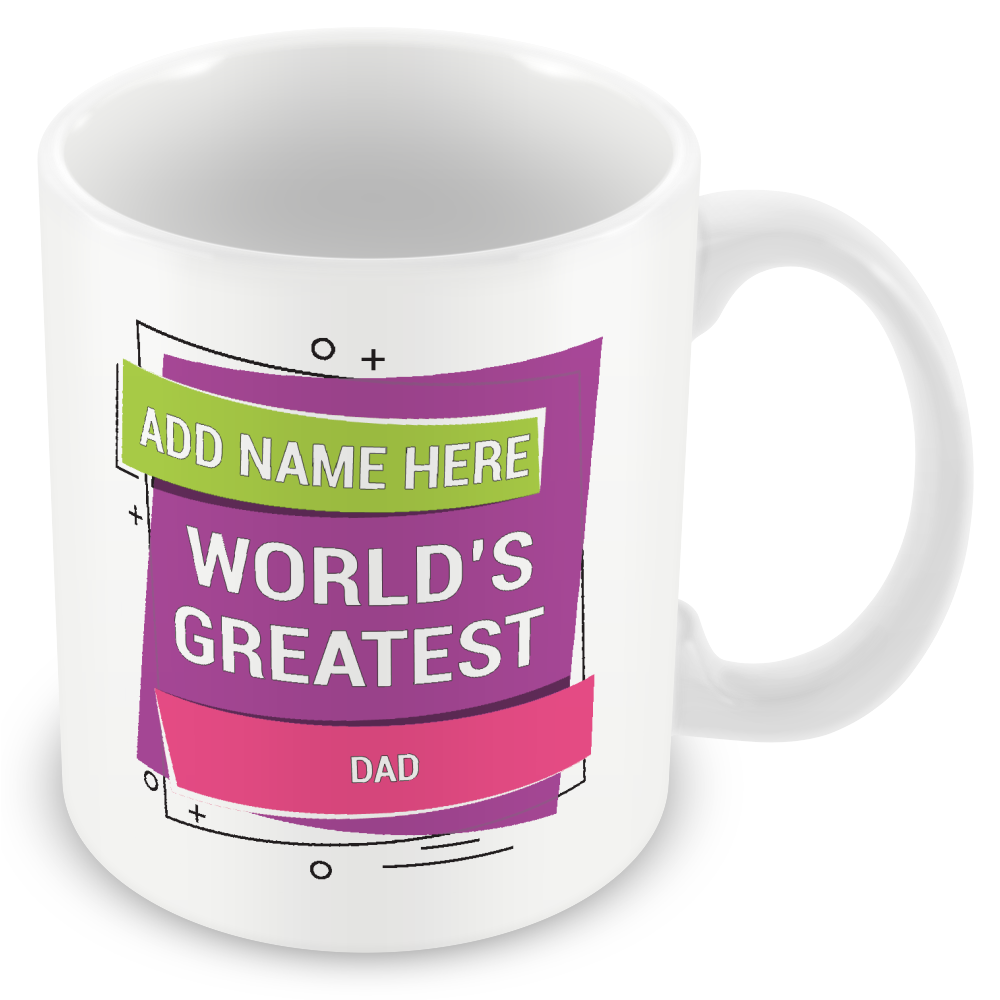 Dad Mug - Worlds Greatest design - Personalised Gift - Purple – MUGGZ